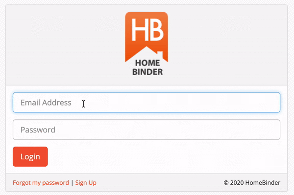 HomeBinder - Getting Started